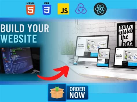a bespoke react website with custom html css javascript for web