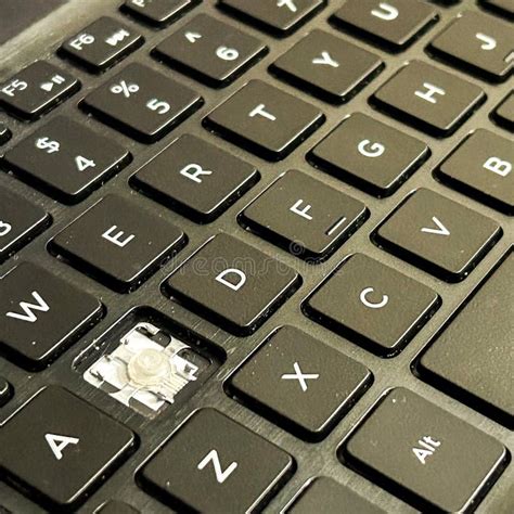 Dirty Black Laptop Keyboard Stock Image Image Of Dusty White