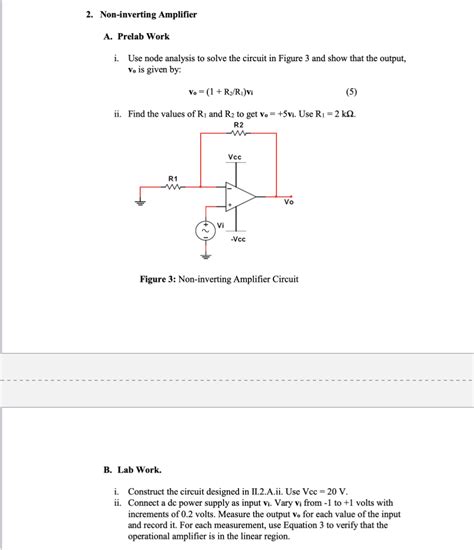 solved 1 inverting amplifier a prelab work i use node