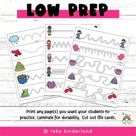 Winter Pre Writing Line Tracing Practice Fine Motor Skill Activities Made By Teachers