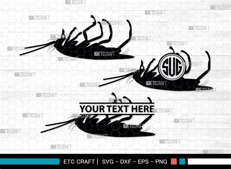 Cockroach Monogram Cockroach Silhouette Cockroach Svg Cockroach Bug Svg Bug Svg Roach Svg