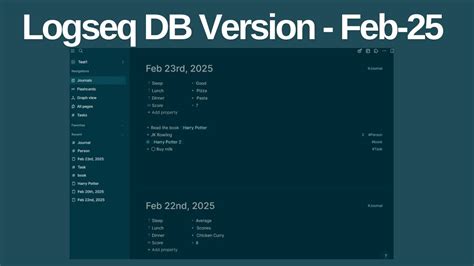 logseq database db version play around feb 25 youtube