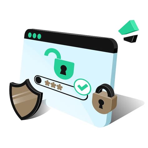 Premium Vector Password Entry 3d Model Of A Computer Screen With A