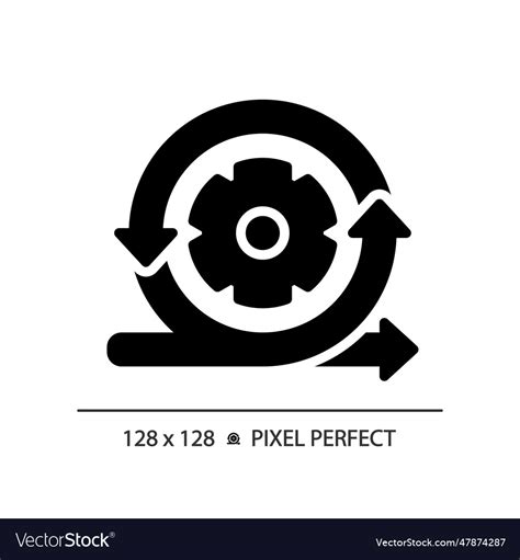 2d Glyph Style Agile Development Solid Icon Vector Image