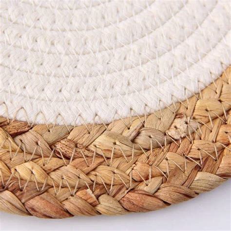 كوستر كتان × خوص 38سم متجر سفرة