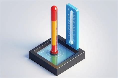 Isometric Thermometer Premium Ai Generated Image