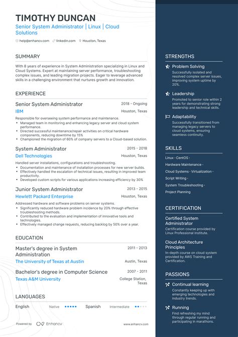 5 Linux System Administrator Resume Examples Guide For 2024