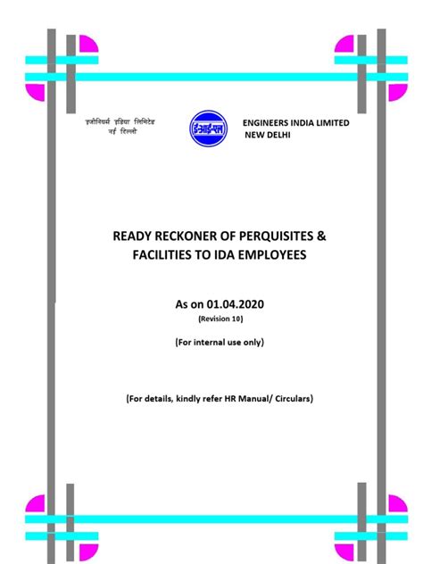 Ready Reckoner Pdf Employee Benefits Employment