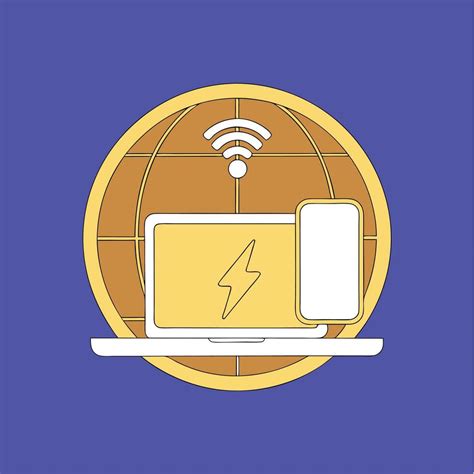 Global Wireless Connectivity Laptop Mobile Device Power 54662155 Vector