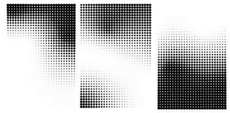 Premium Vector Abstract Halftone Dotted Background Set Of Pointillism Gradient Pattern In