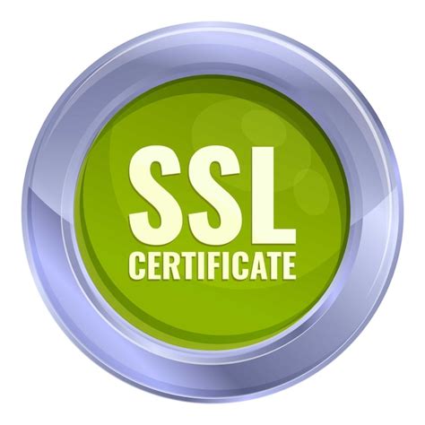 백색 바탕에 고립된 웹 디자인을 위한 사설 Ssl 인증서 터 아이콘의 만화 프리미엄 벡터