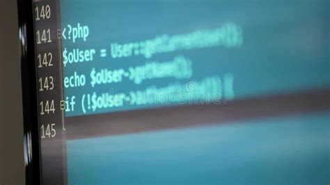 Typing PHP Code On Screen By Web Developer And Php Developer Shows