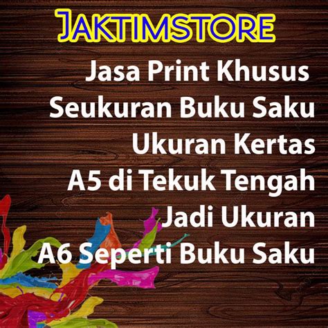 Jual JASA PRINT KHUSUS SEUKURAN BUKU SAKU Shopee Indonesia