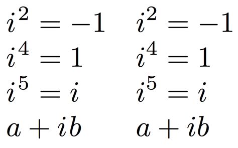 Imaginary Numbers Examples
