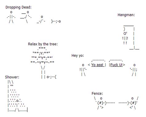 Random Ascii Stick Figures By Akaiyuki9 On Deviantart