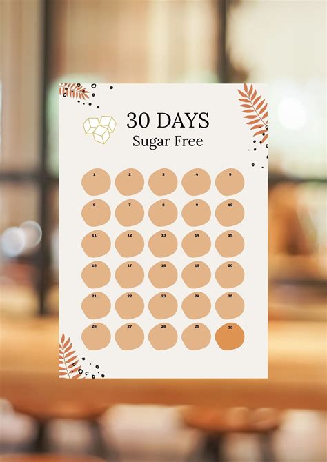 Day Challenge Sugar Free No Sugar Printable Pdf Digital File Etsy No Sugar Challenge