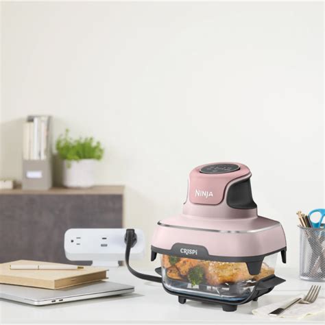 Fn101pk Ninja Crispi 4 In 1 Portable Glass Air Fryer Pink