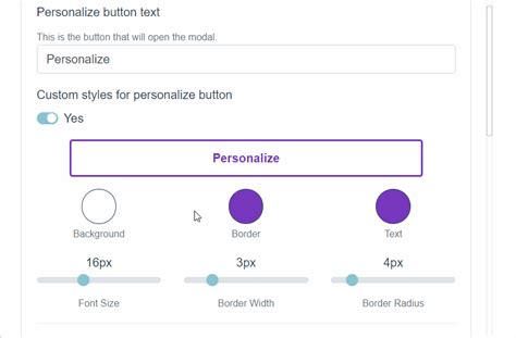 How To Change The Personalize Button Styles Customily