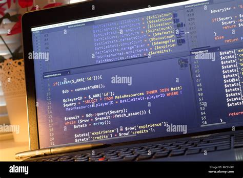 php back end code computer programming source code abstract screen of