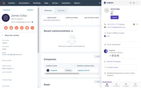 Using The Chrome Extension Over Hubspot Cognism