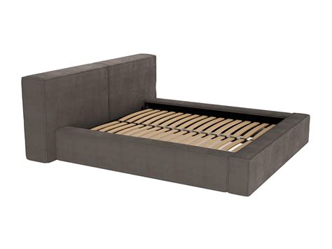 Lit Coffre Queen Size 160 X 200 Cm En Velours Côtelé Taupe Timano