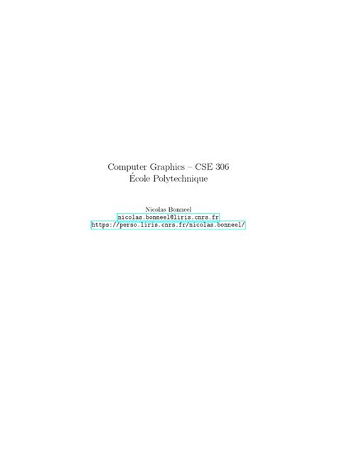 computer graphics cse 306 pdf