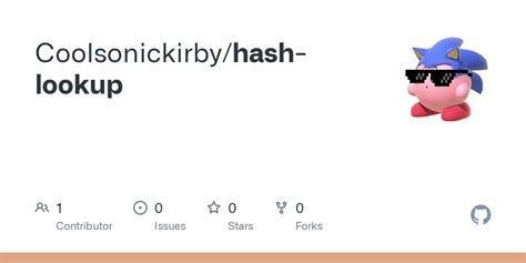 GitHub Coolsonickirby Hash Lookup