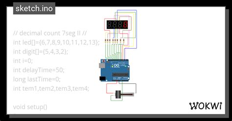 7segment Wokwi Esp32 Stm32 Arduino Simulator