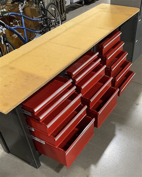 Lot Craftsman Workbench With Drawers
