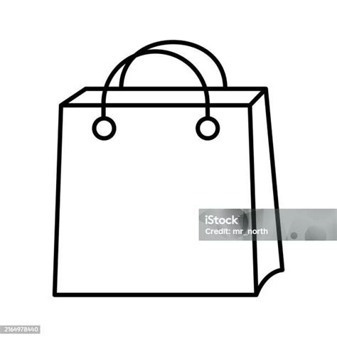 얇은 선 스타일의 쇼핑 백 아이콘 벡터 일러스트 레이 션 그래픽 디자인 벡터에 대한 스톡 벡터 아트 및 기타 이미지 벡터 쇼핑백 아이콘 Istock