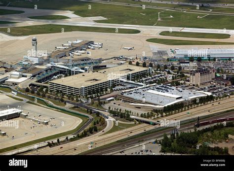 Aerial View Above Cleveland Hopkins International Airport Cle Kcle Ohio