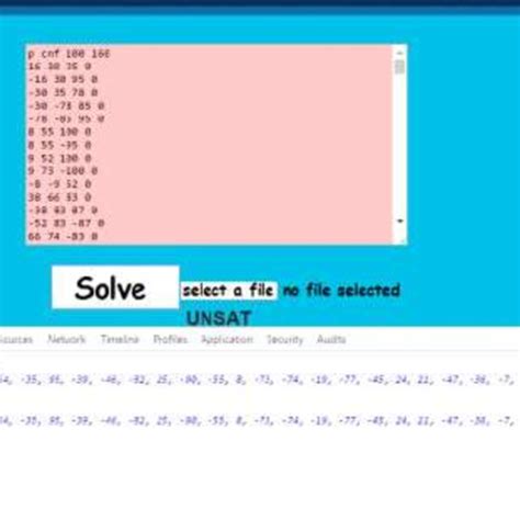 An Example Of The Script Of The Sat Solver When The Formula Is Executable Download