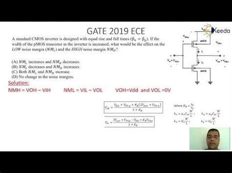 MOSFET Numerical Problems Explained GATE Analog Circuits Concepts Video Lecture Analog
