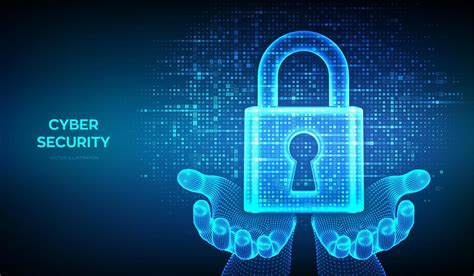 Lock Cyber Security Padlock With Keyhole Icon Made With Binary Code