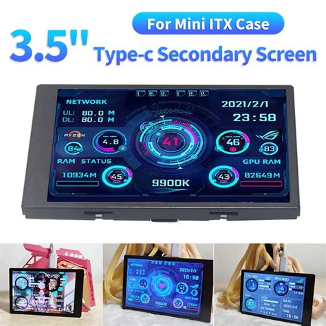 3 5and Ips Type C Secondary Screen Cpu Gpu Ram Monitor Usb Display Freely Aida64 Eur 25 21