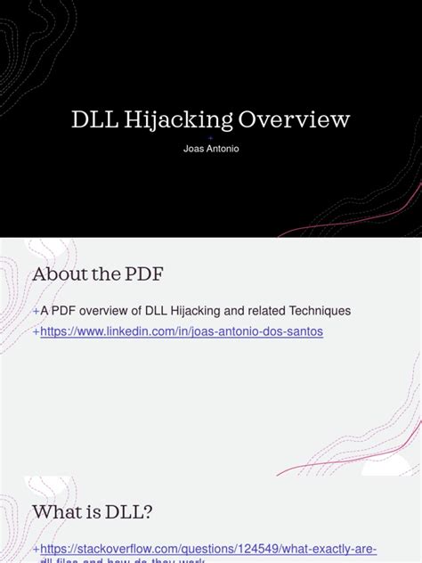 Dll Hijacking Overview Pdf Microsoft Software Ibm Pc Compatibles