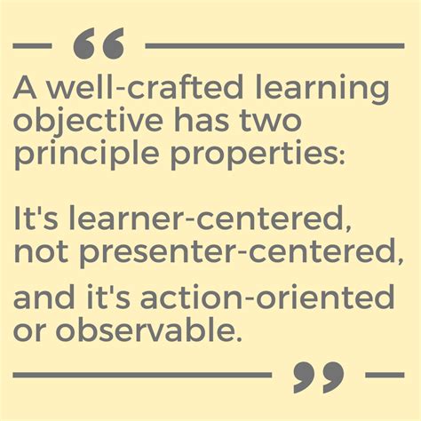 learning objective