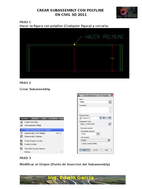 PDF Crear Subassembly Con Polyline Doc DOKUMEN TIPS
