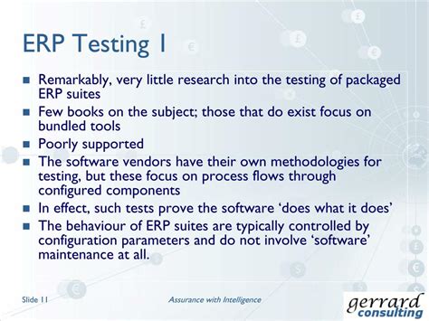 PPT Test Methods And Tools For ERP Implementations Proposed Research Project PowerPoint