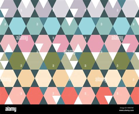 Vector Colorful Geometric Shapes Seamless Pattern Background Stock Vector Image And Art Alamy