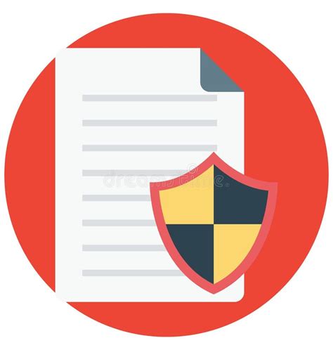 File Protection Color Isolated Vector Icon That Easily Can Be Modified