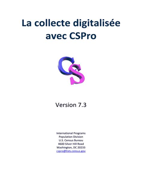 Fillable Online Mobile Data Collection Using Cspro Cspro Users Fax Email Print Pdffiller