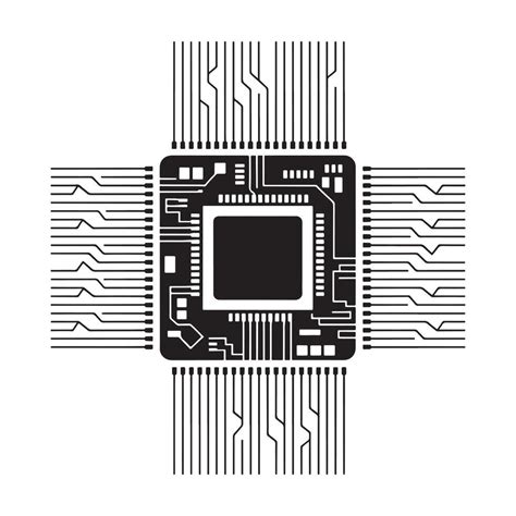 Black And White Digital Chip With Intricate Circuit Pattern 67609315 Black And White Digital Chip With Intricate Circuit Pattern 67609315