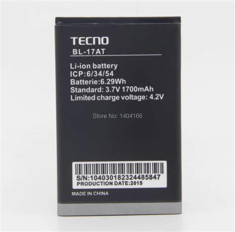 V MAh Brand New Original Phone Battery For TECNO BL AT Battery In Mobile Phone
