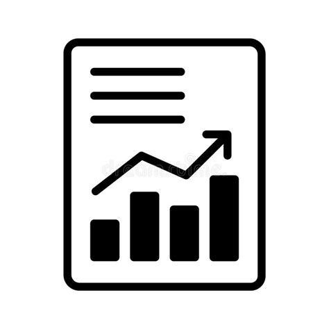 Bar Chart On Page Denoting Icon Of Business Report Marketing Analysis Vector Stock Vector