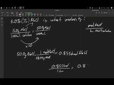 Solutions Molarity Practice YouTube