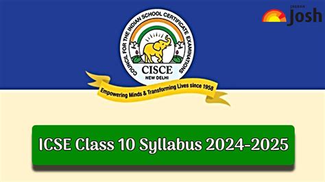 Icse Class 10 Syllabus 2024 2025 Download Subject Wise Curriculum In Pdf
