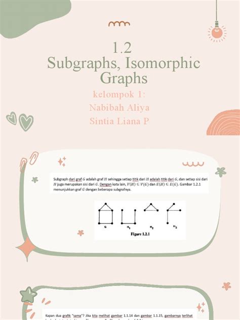 1 2 subgraphs isomorphic graphs pdf