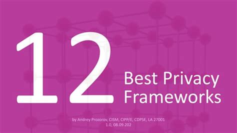 12 Best Privacy Frameworks Pdf