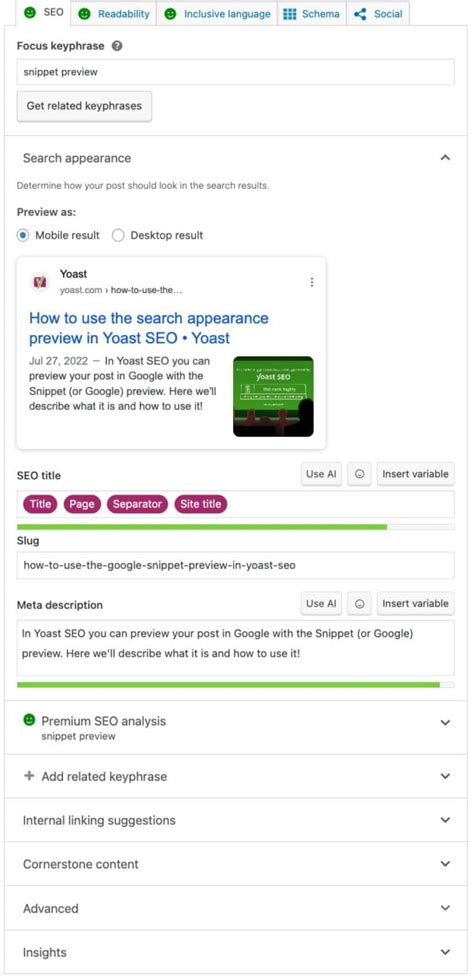 How To Use The Search Appearance Preview In Yoast SEO Yoast
